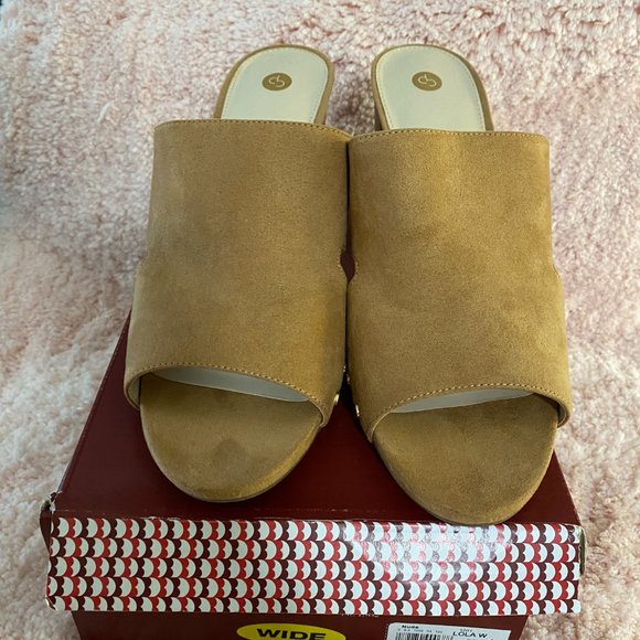 Dress Barn | Shoes | Nibdressbarn Womens Jayde Open Toe Stacked Heel ...